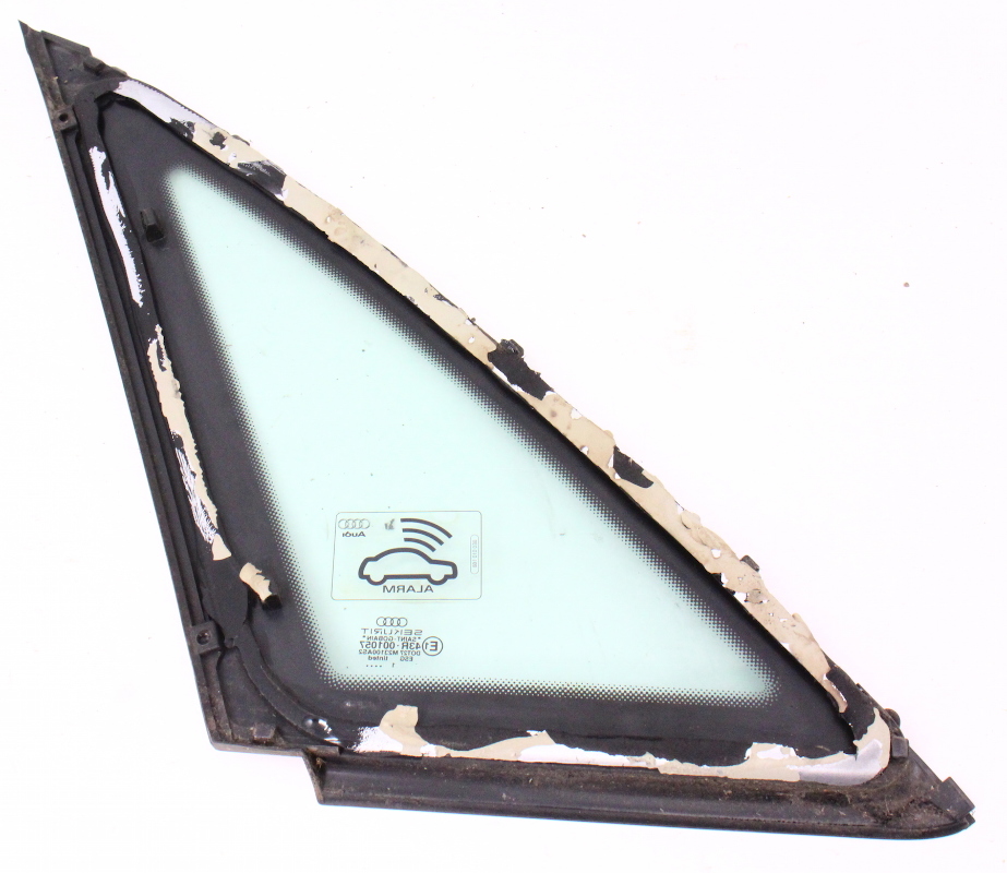 RH Rear Quarter Window Small Side Glass 2002 02 Audi A4 B6 Black Trim ...