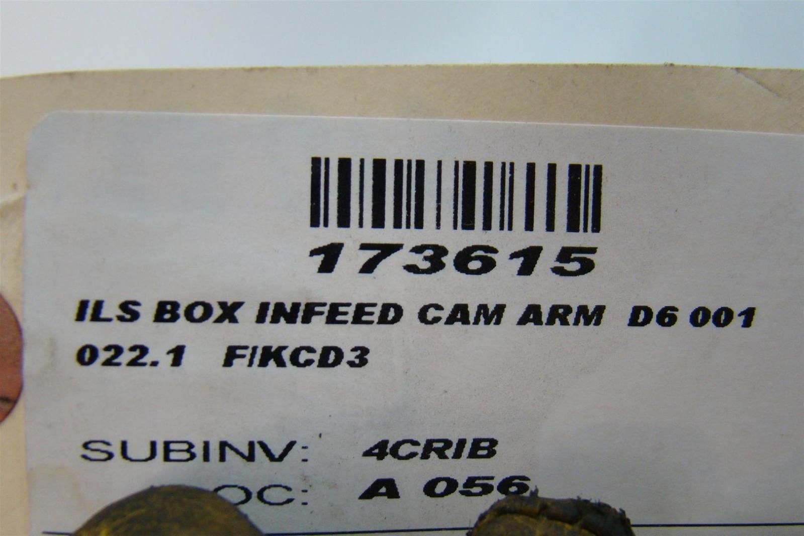 ILS Box Infeed Cam Arm D6001 | Joseph Fazzio, Incorporated