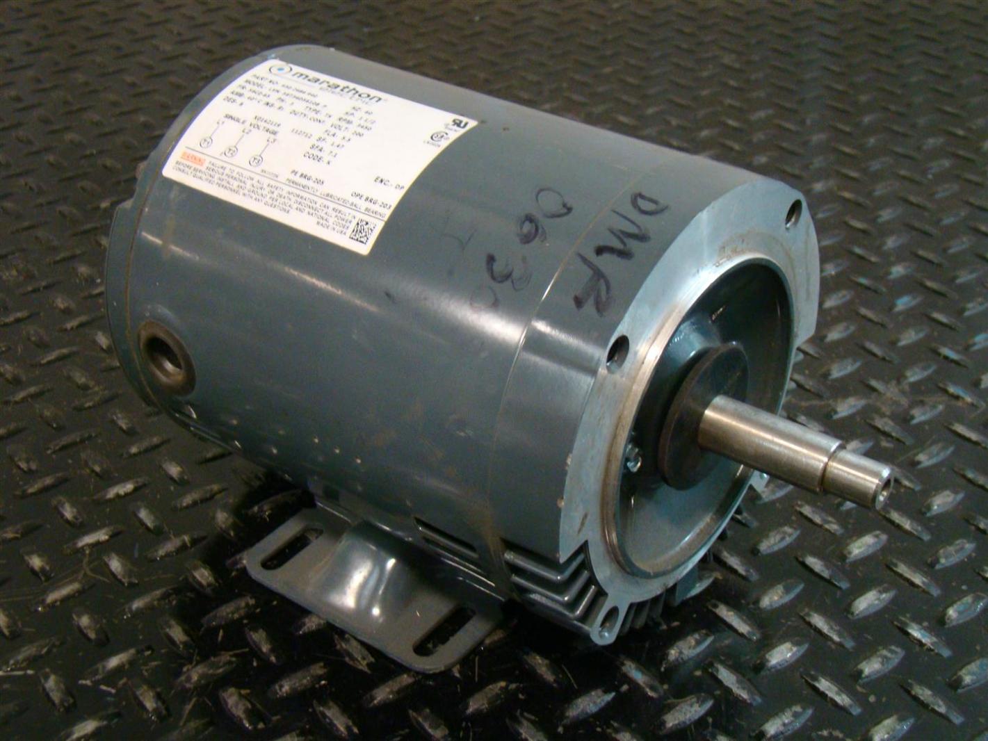 Marathon Electric 1-1/2hp 3450rpm 200V 3Ø LVM 56T34D5610B P 950 2486 ...