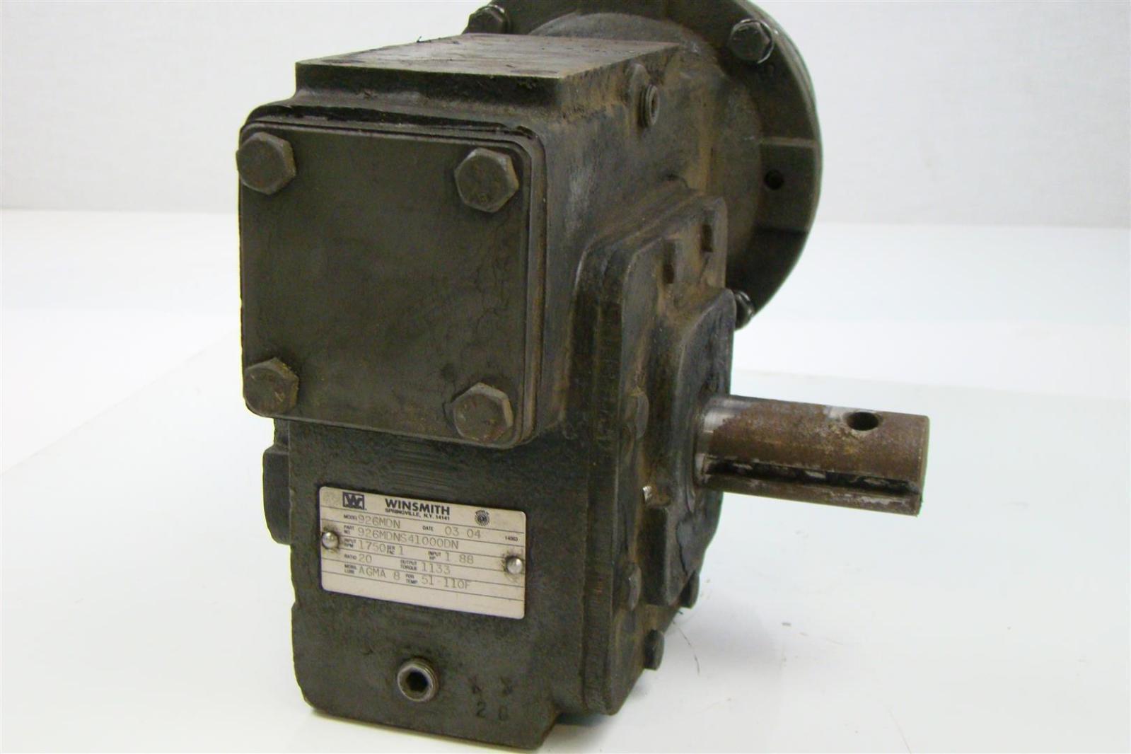 Winsmith Gear reducer 1750RPM 20:1 Ratio w/ Gast Air Motor ...