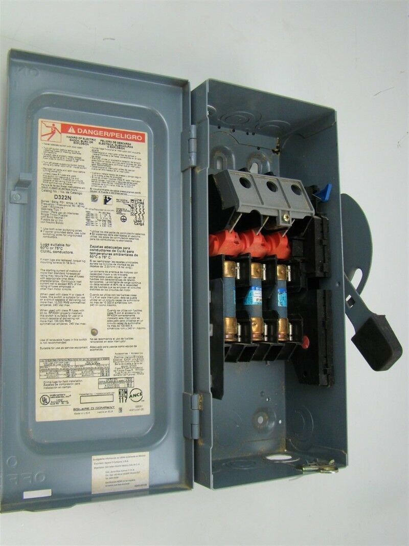 Square D 60A Safety Switch 240V Fused D322N | Joseph Fazzio, Incorporated