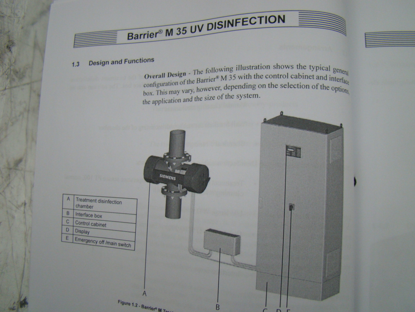 Siemens Barrier M 35 UV Disinfection System Control Panel 230V ...