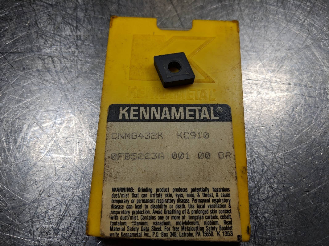 Kennametal Carbide Inserts QTY5 CNMG432K / CNMG 12 04 08K KC910 ...