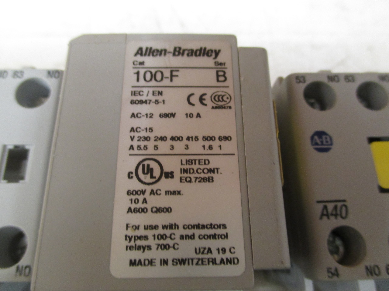Allen Bradley 100-F Series B 10A Contact Block **Lot of 15** | Daves ...