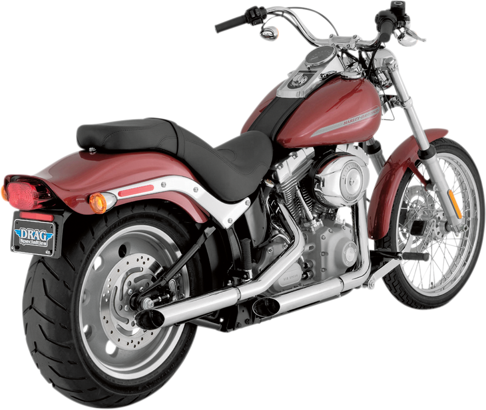 Python Pair Steel Chrome Slash Cut Motorcycle Mufflers 07-17 Harley ...