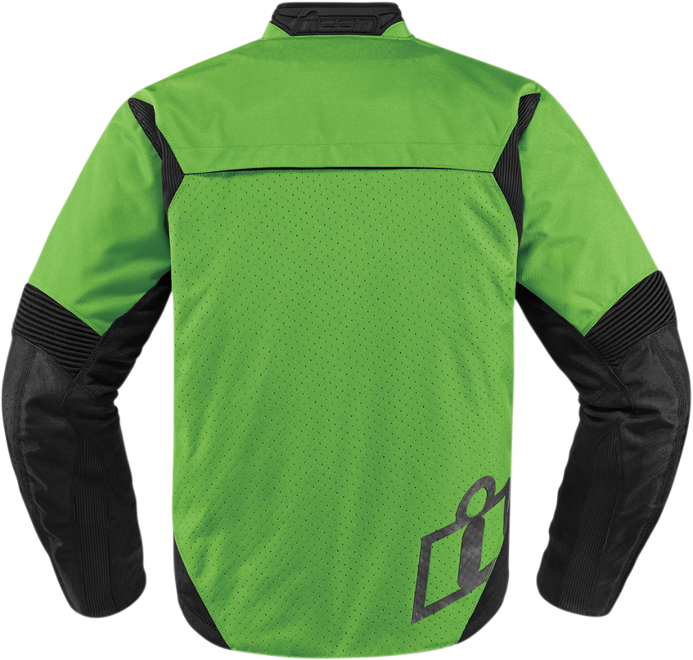 Mens Icon Green Textile Stealth Konflict Motorcycle Riding Street ...