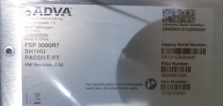 Adva Fsp 3000r7 Casing Sh1hu Mdg Sales Llc