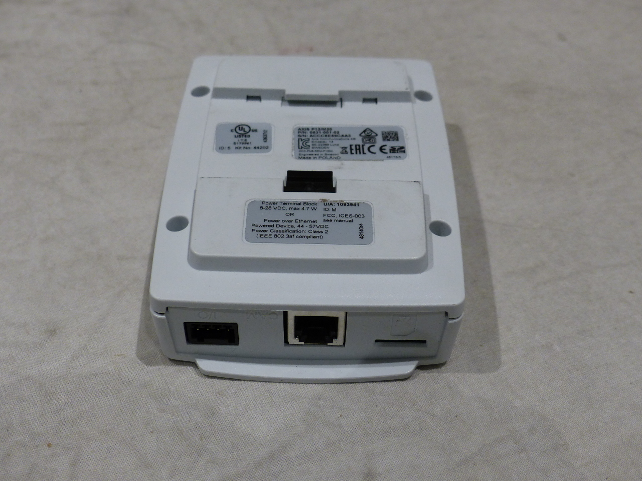 AXIS COMMUNICATION NETWORK CAMERA POWER TERMINAL BLOCK P12/M20 | MDG ...