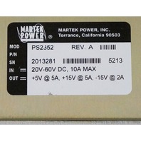 MARTEK PS2352 REV A POWER SUPPLY TRAK 9121 DC SUPPLY FOR 9100 OR 9120 ...