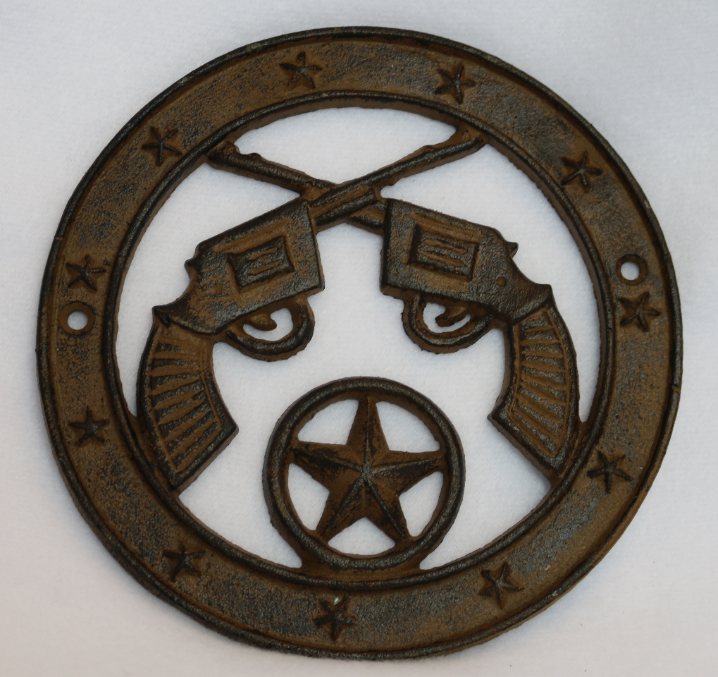 Cast Iron Gun Decor Pistol Revolver 2nd Amendment Home Country Decor ...