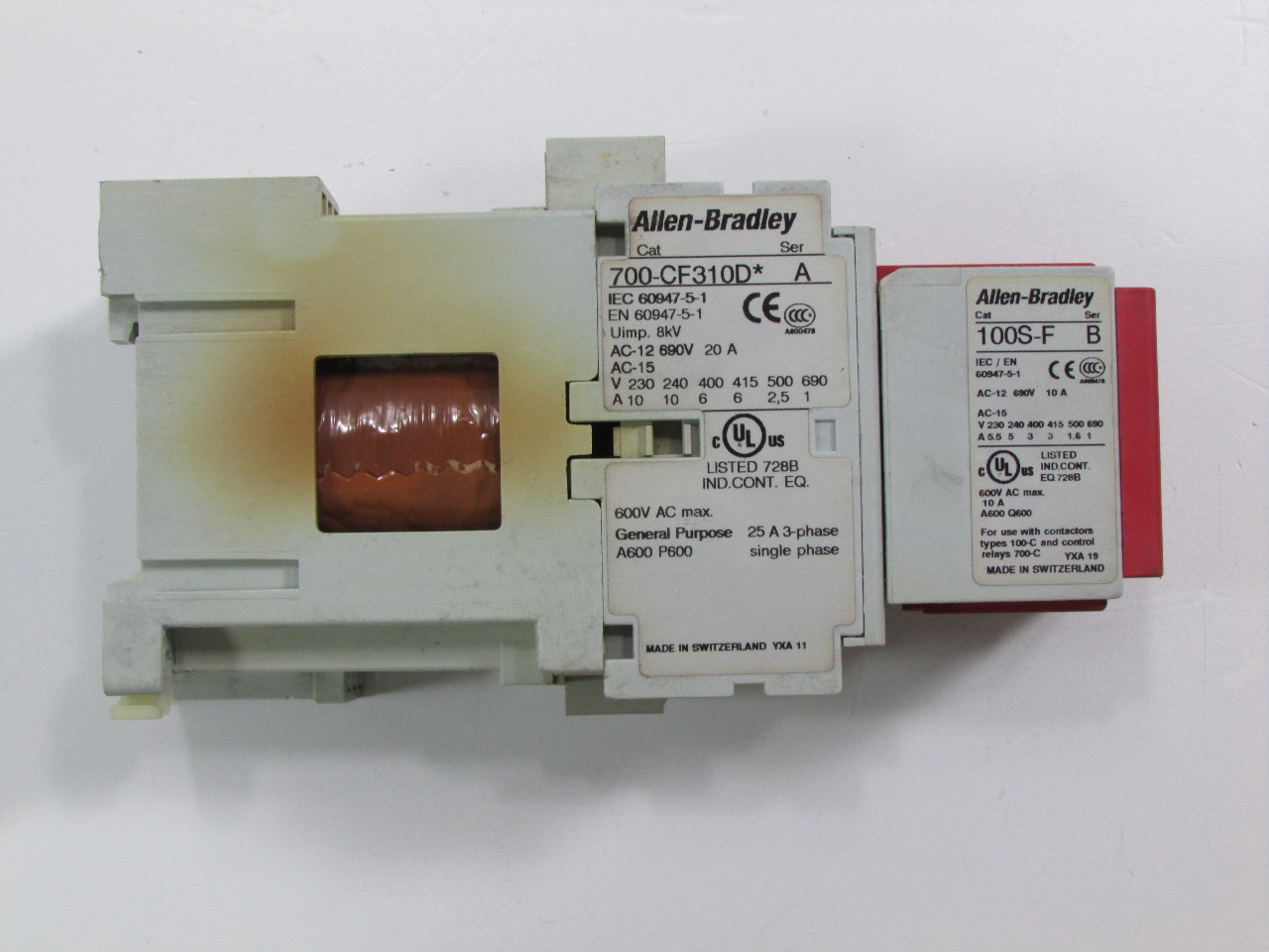 ALLEN BRADLEY GUARD MASTER A31 24V DC 100 S-F SER B CAT NO 700-CF310D ...
