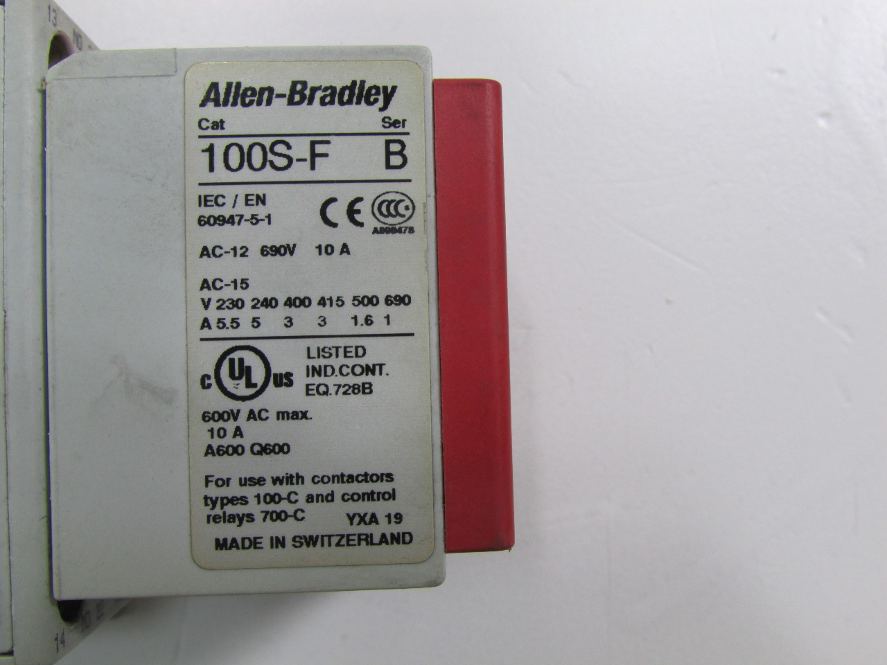 ALLEN BRADLEY GUARD MASTER A31 24V DC 100 S-F SER B CAT NO 700-CF310D ...