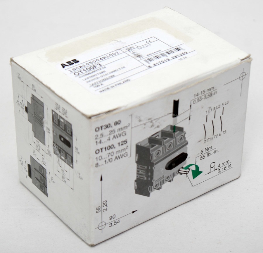 ABB Disconnect Switch OT100F3 50HP 100A 600VAC 3PH Interrupt | Sonoma ...