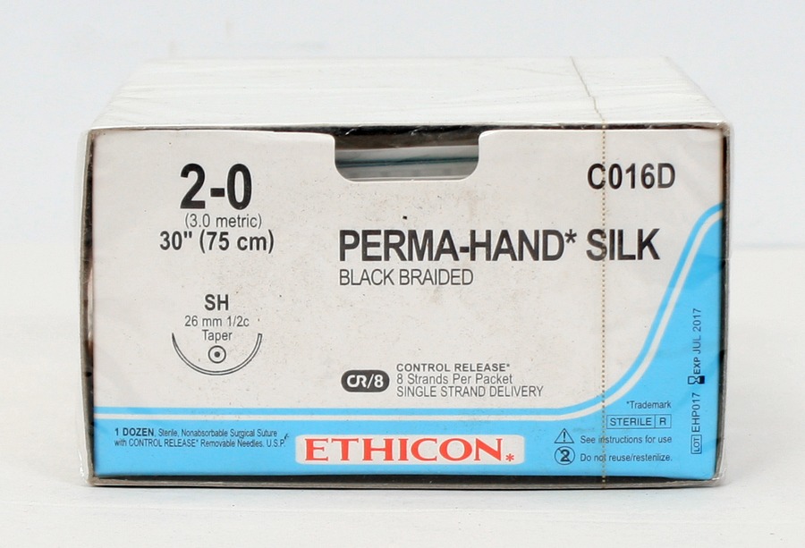 Ethicon Perma-Hand Silk 2-0 Suture 30 Ethicon Perma-Hand Silk 2-0 Suture 30