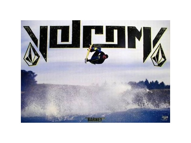 VOLCOM 2004 Shawn "Barney" Barron SURF promotional poster Flawless NEW ...