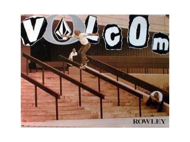 VOLCOM 2001 Geoff Rowley skateboard promotional poster New Old Stock Flawless | eBay