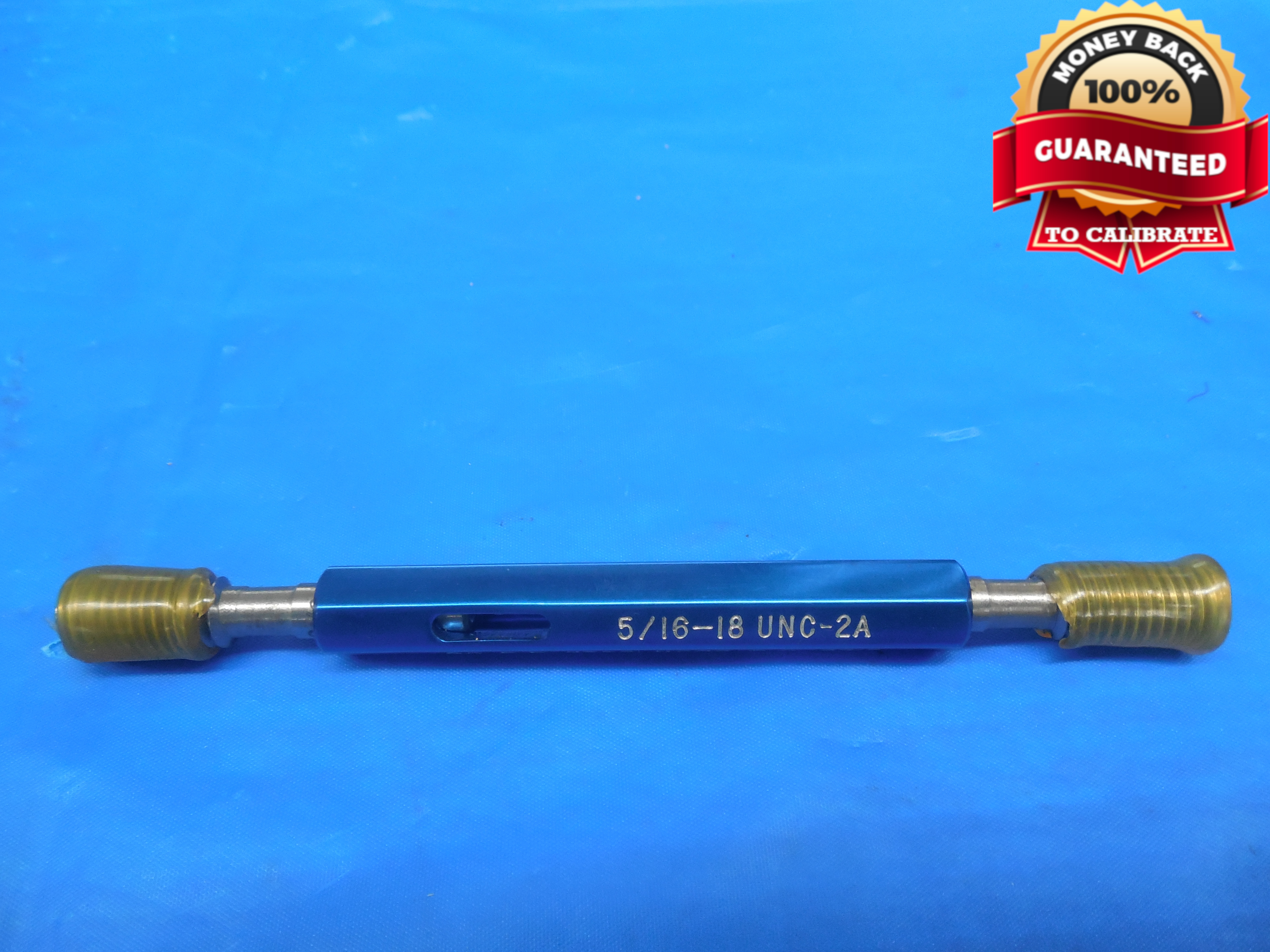 5/16 18 UNC 2A SET THREAD PLUG GAGE .3125 GO NO GO P.D.'S= .2752 ...