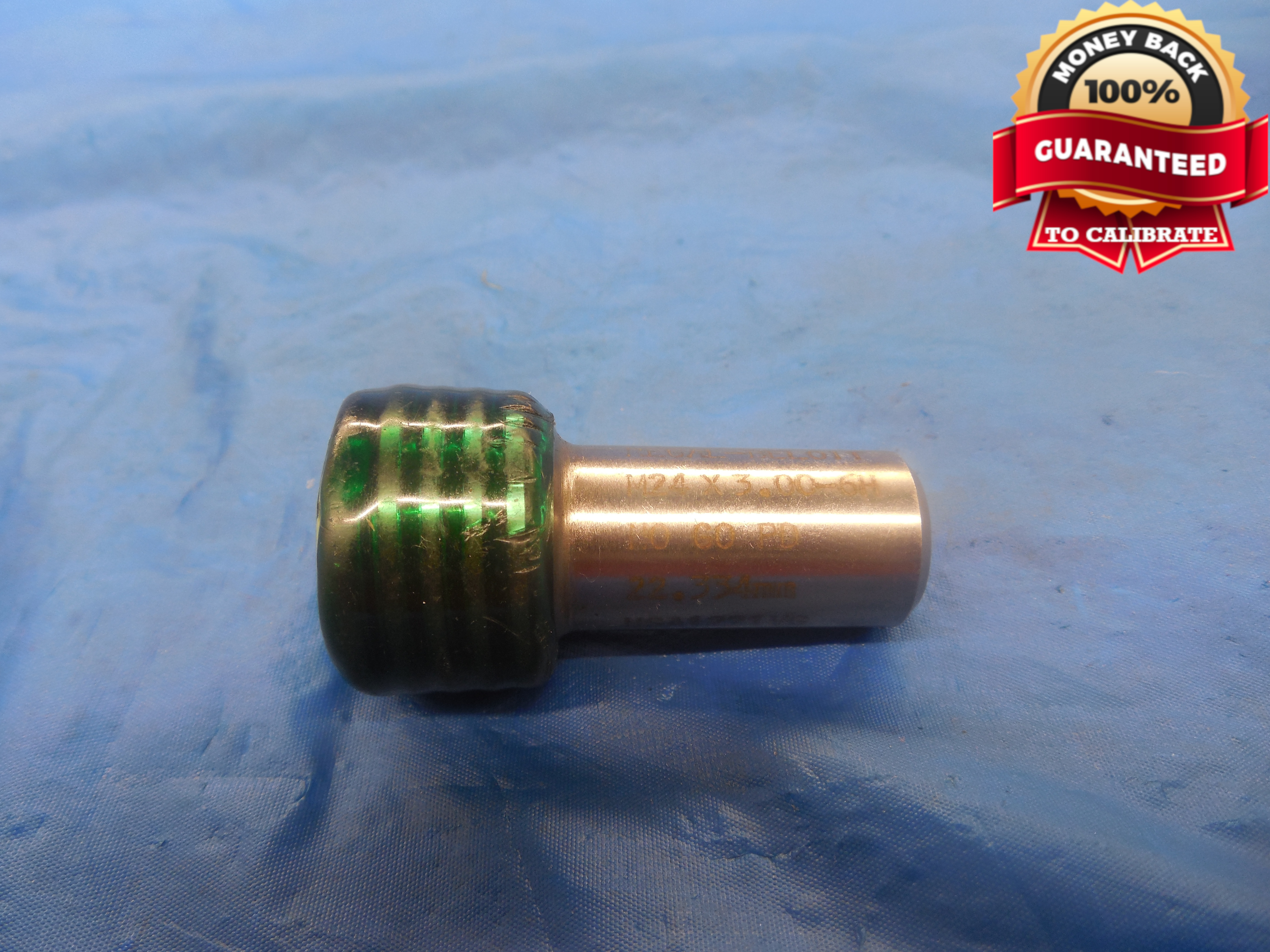 M24 X 3 6H METRIC THREAD PLUG GAGE 24.0 3.0 NO GO ONLY P.D. = 22.334 ...