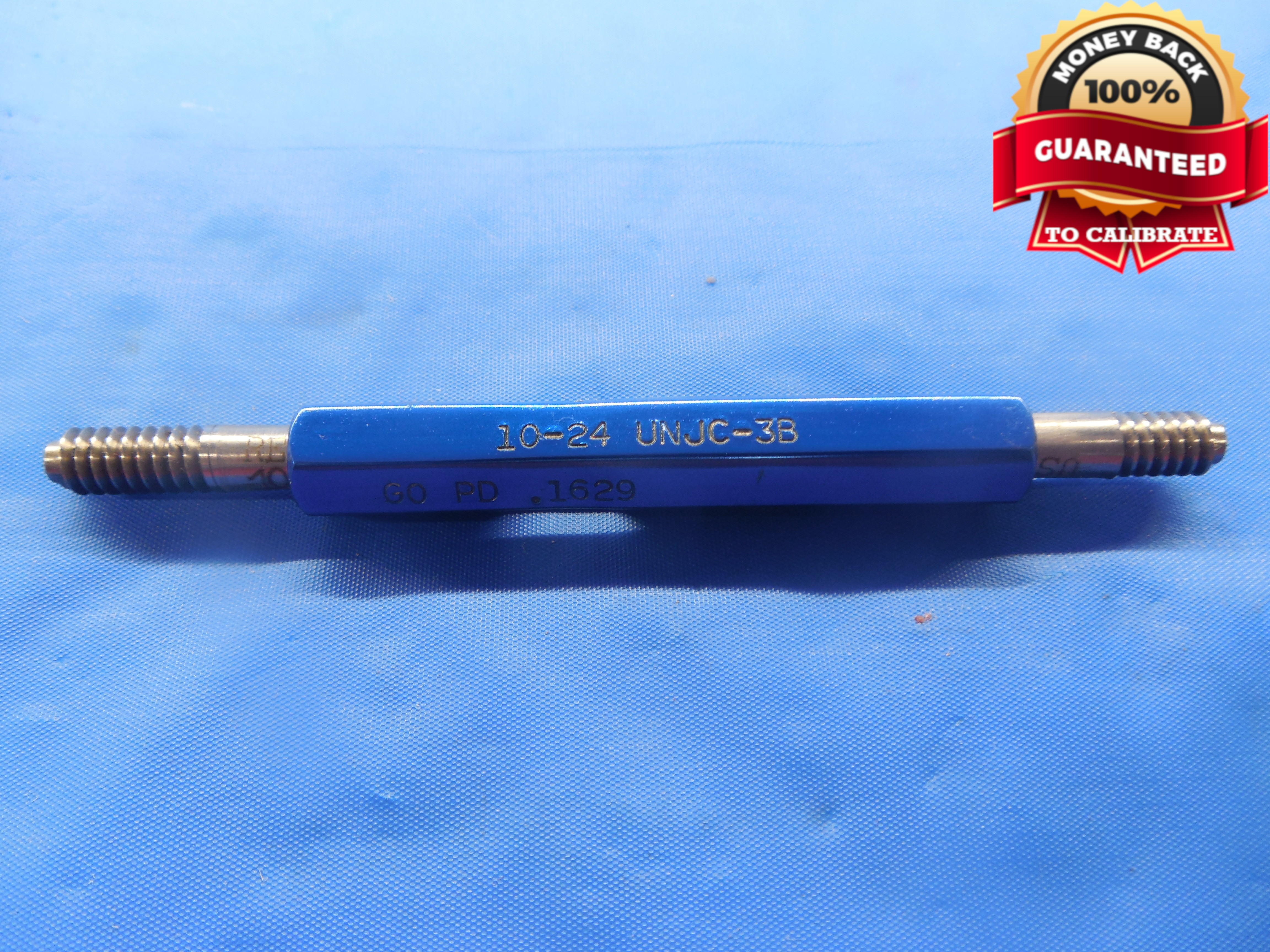 10 24 UNJC 3B THREAD PLUG GAGE #10 .190 GO NO GO P.D.'S = .1629 & .1661 ...