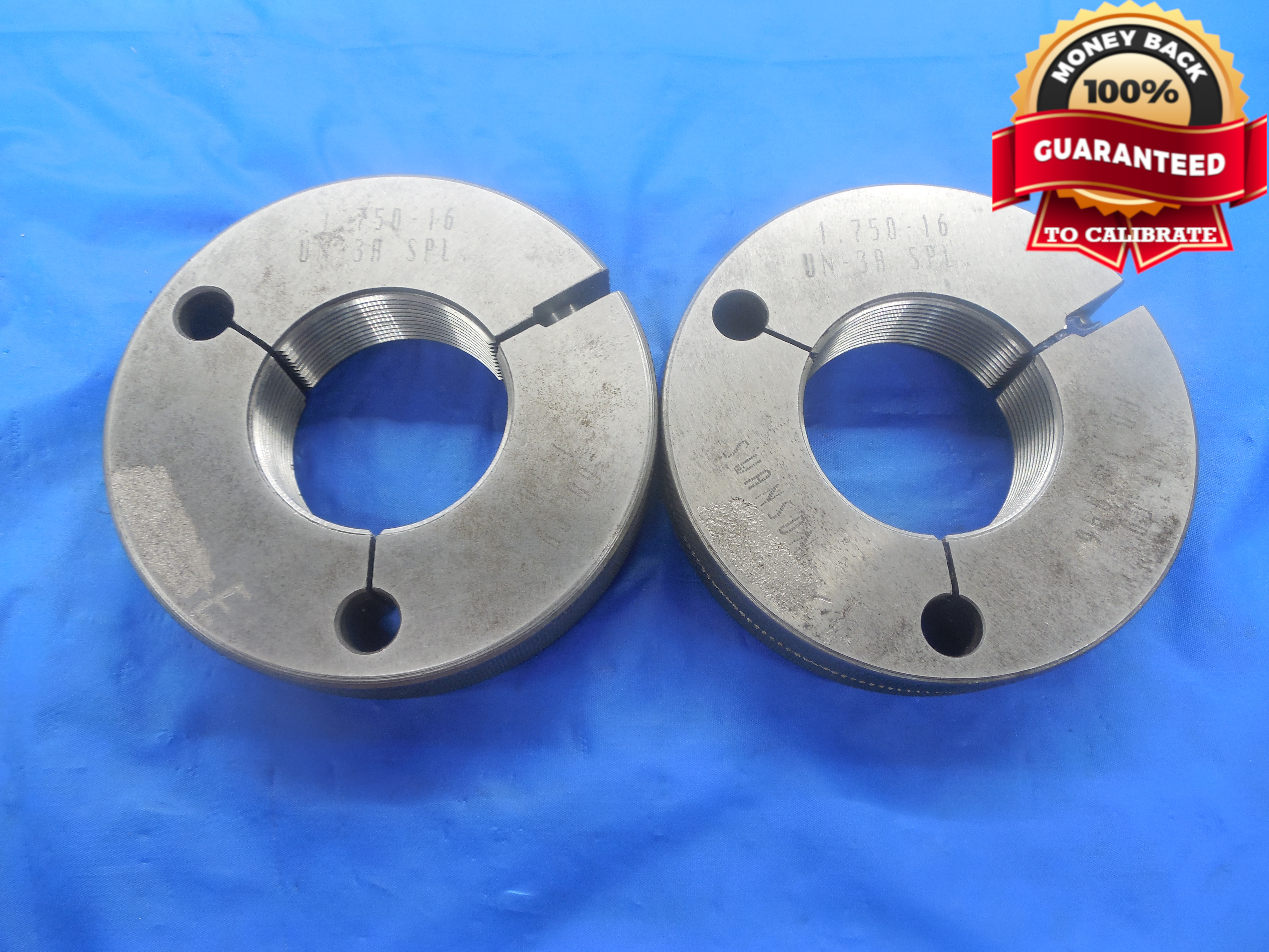 1 3 4 16 UN 3A SPECIAL THREAD RING GAGES 1 75 GO NO GO PDS 1 7070 1 