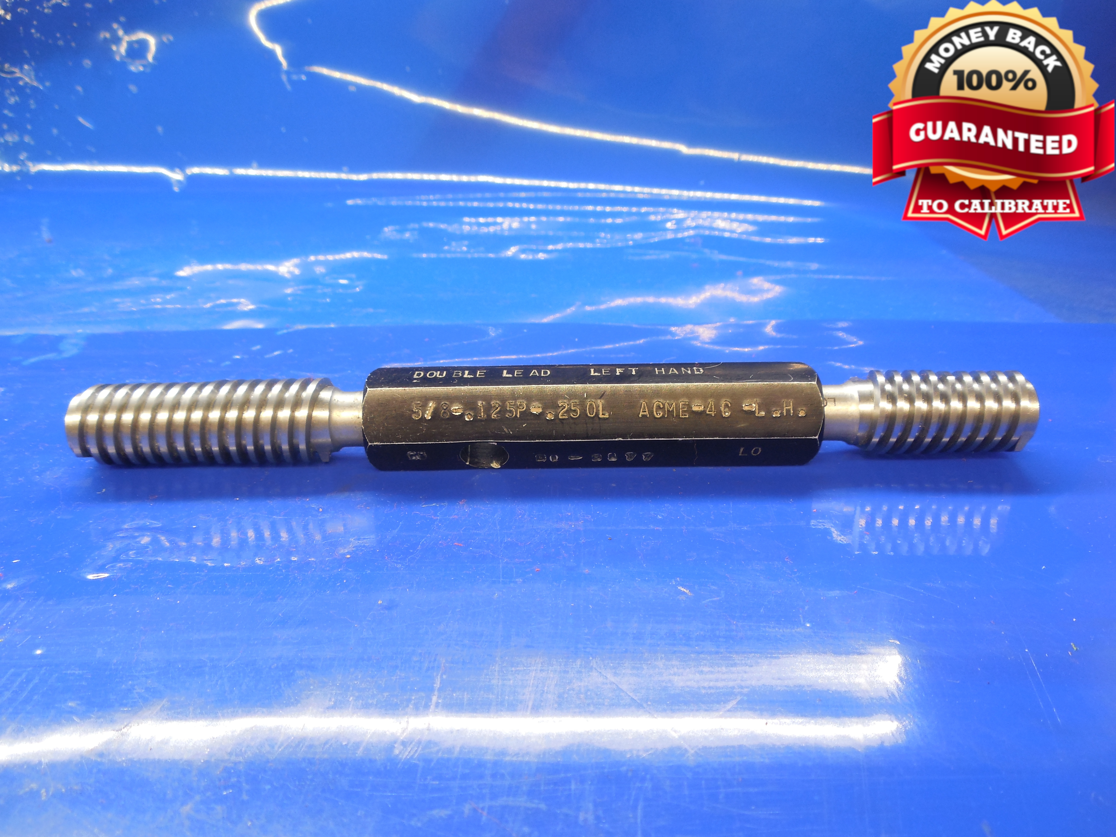 5/8 .125P .250L ACME 4C LH DOUBLE LEAD SET THREAD PLUG GAGE .625 PDS ...