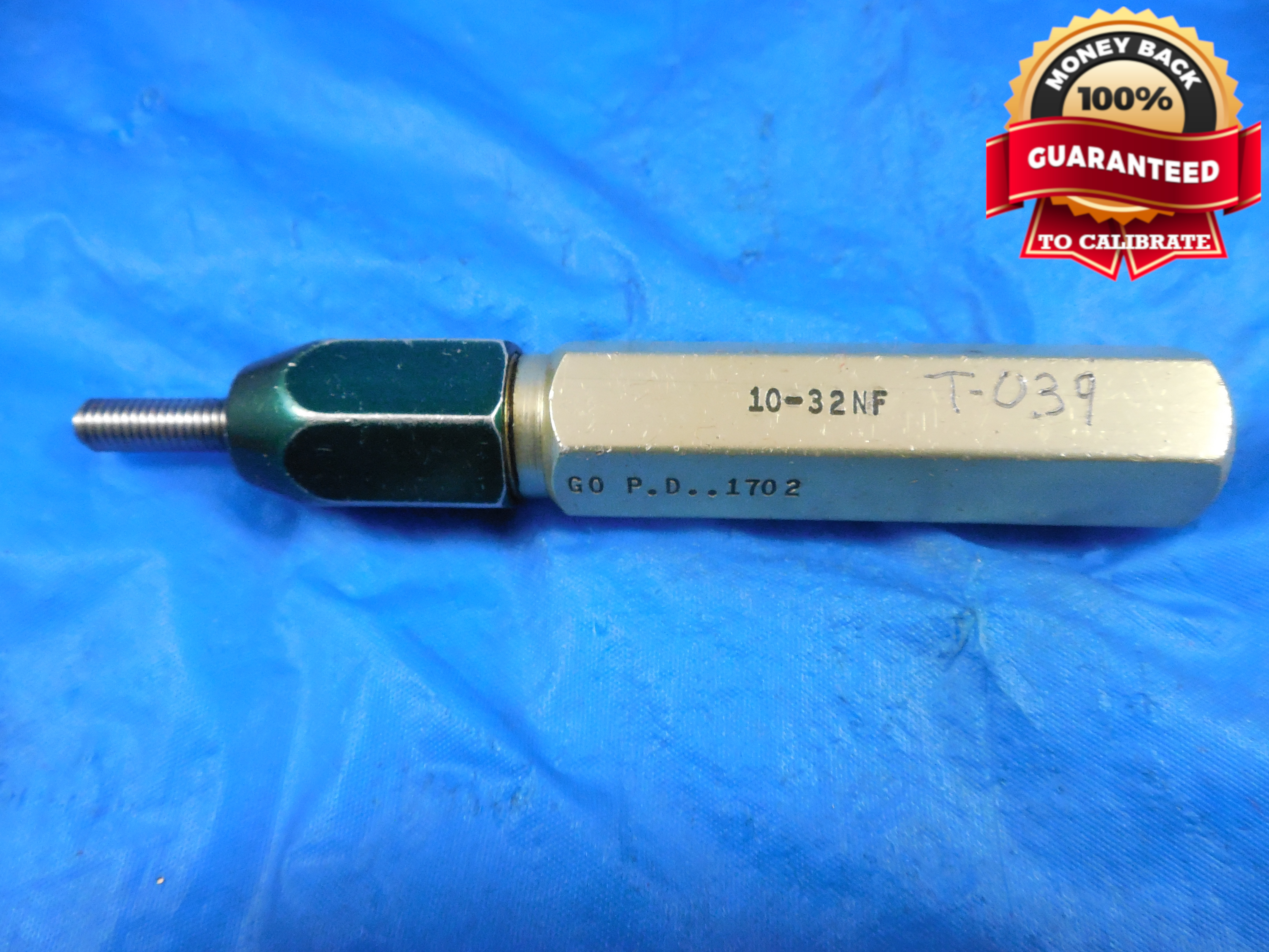 10 32 NF THREAD PLUG GAGE #10 .190 GO ONLY P.D. = .1702 QUALITY #10-32 ...