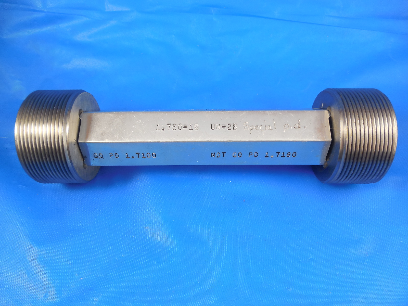 1 3 4 16 UN 2B SPECIAL THREAD PLUG GAGE 1 75 GO NO GO P D S 1 7100