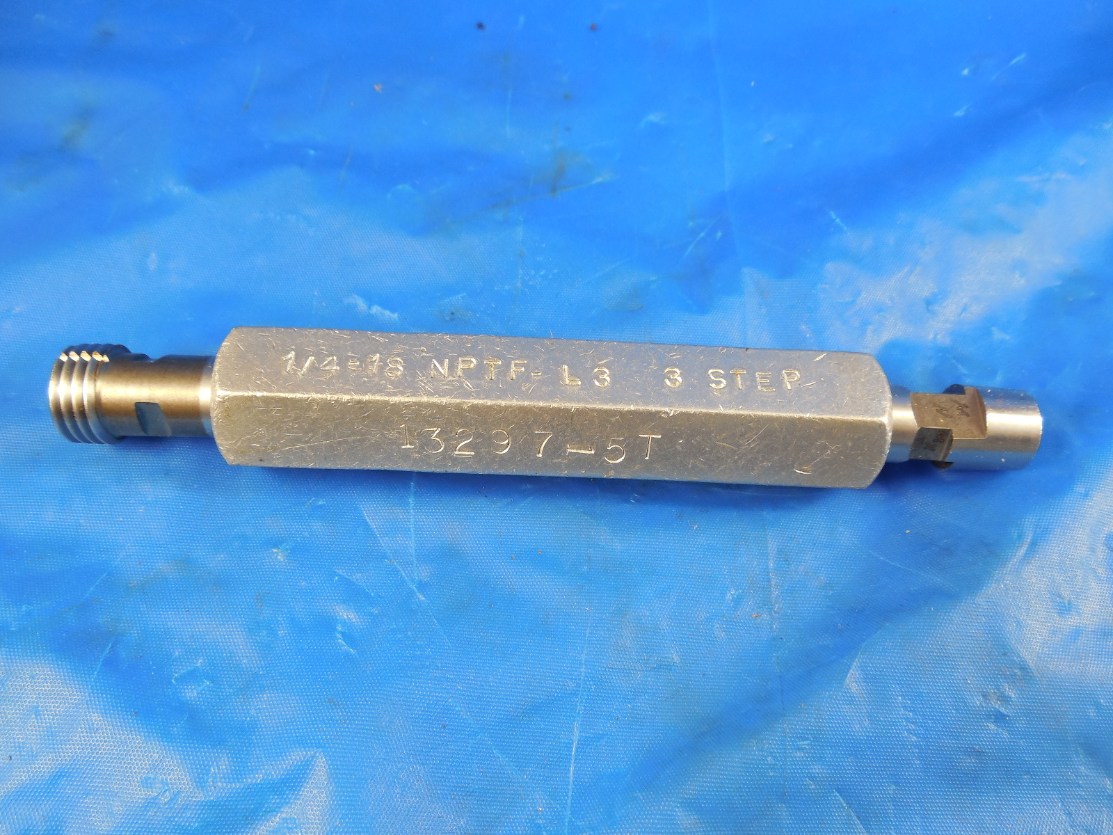 1/4 18 NPTF 6 STEP & L3 PIPE THREAD PLUG GAGE .25 N.P.T.F. L-3 MACHINE ...