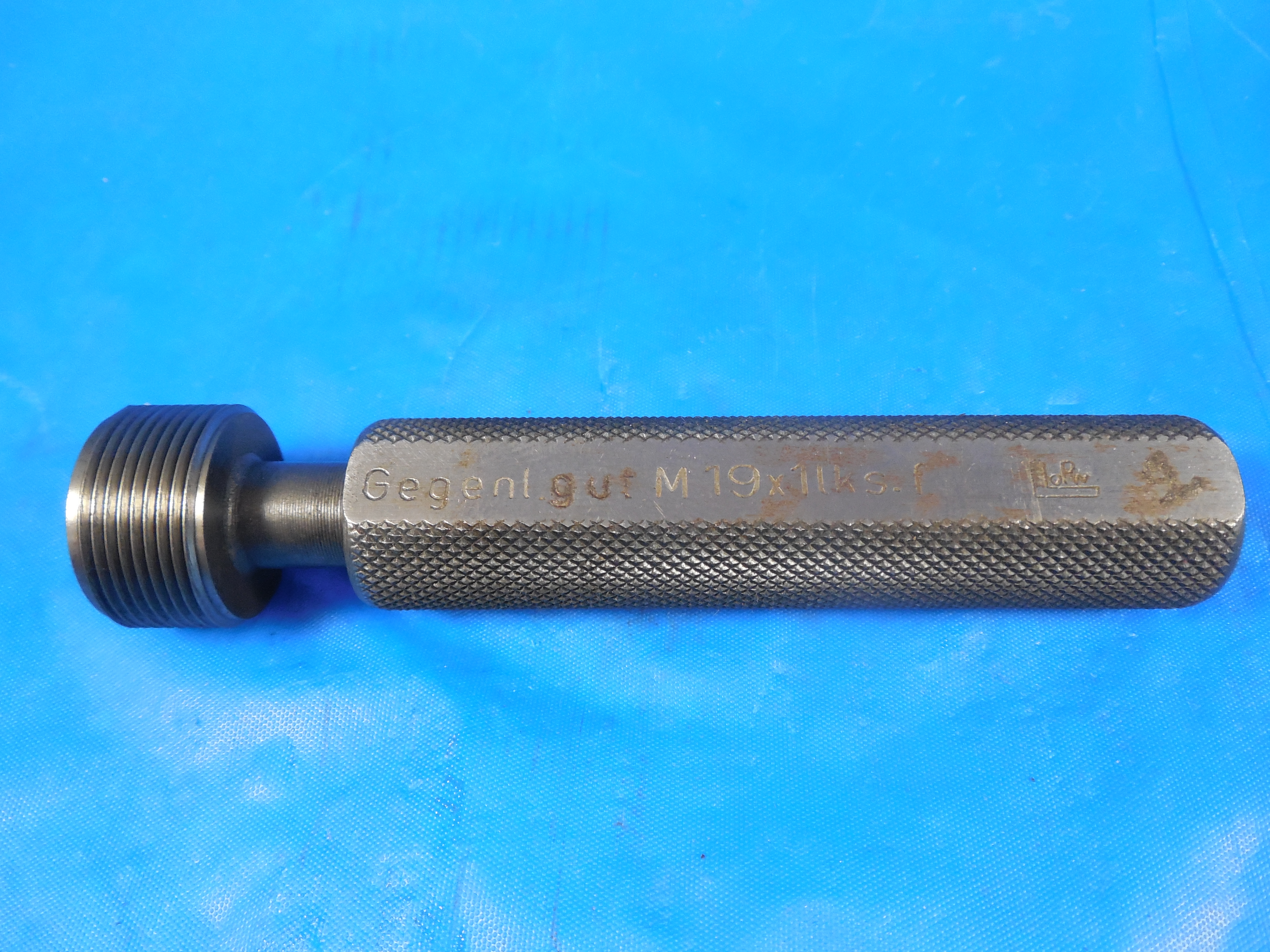 M19 X 1 LEFT HAND LINKS THREAD PLUG GAGE 19.0 1.0 NO GO ONLY LKS L.H ...