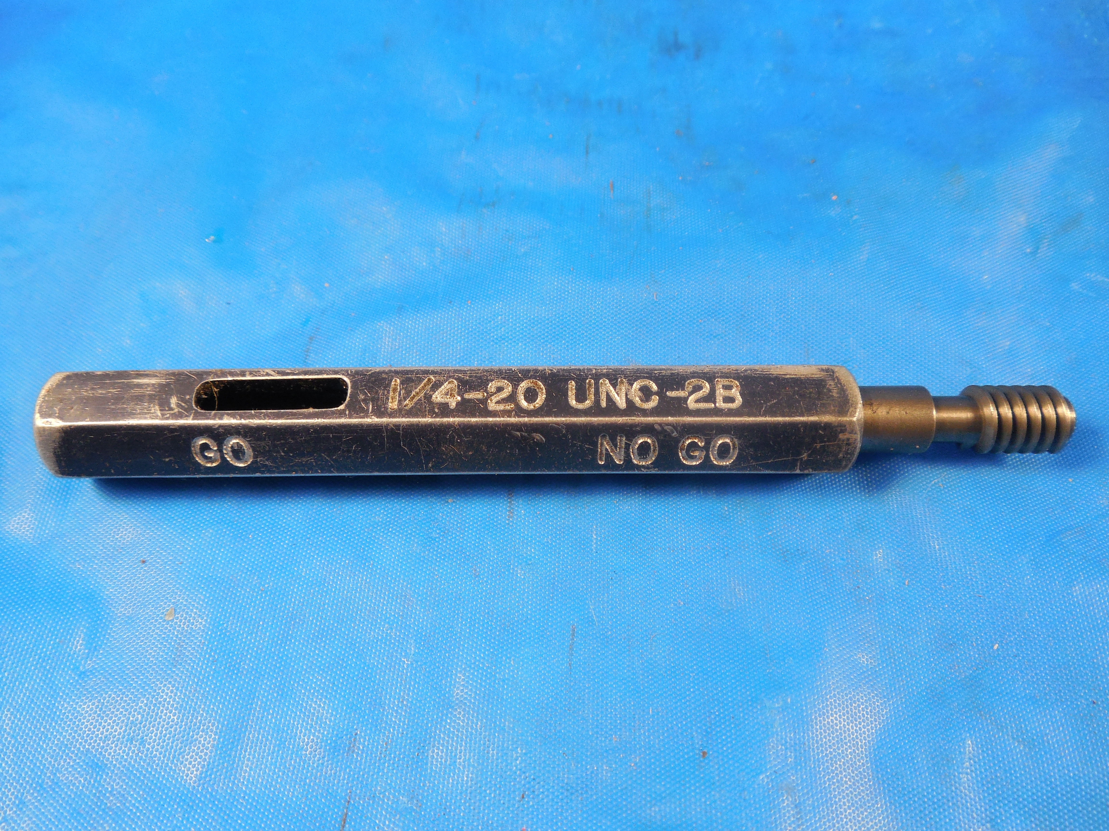 1 4 20 UNC 2B THREAD PLUG GAGE 25 NO GO ONLY P D 2223 INSPECTION 1