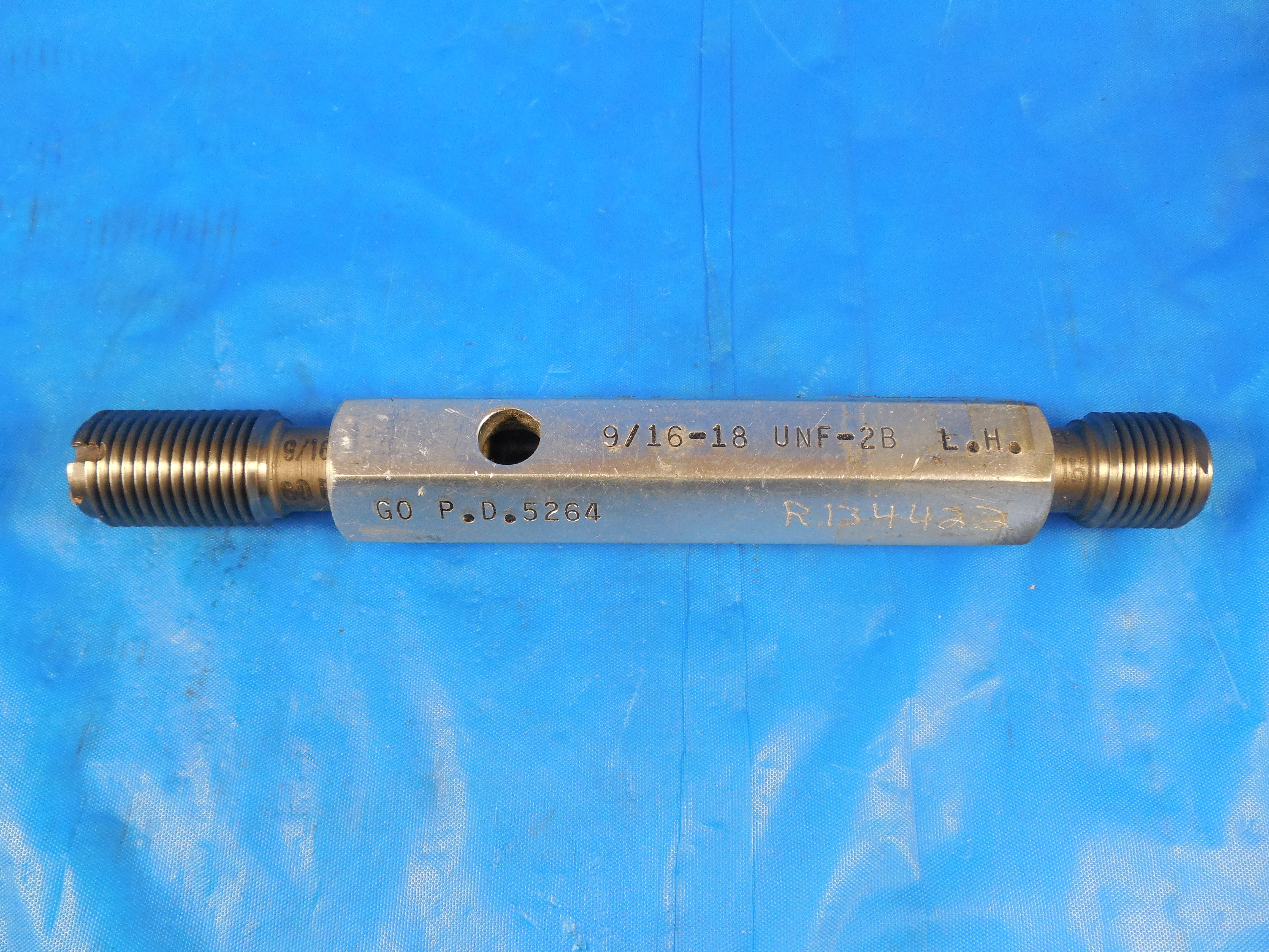 9/16 18 UNF 2B LEFT HAND THREAD PLUG GAGE .5625 GO NO GO PDS= .5264 & .5323 L.H. | eBay