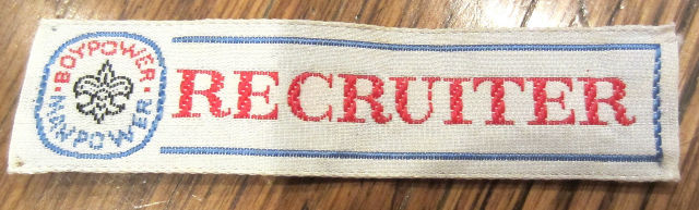 Recruiter Bar Patch Boy Power Man Power Uniform Boy Scout Patch Bsa ...