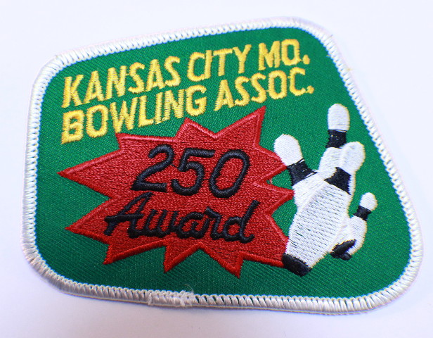 Bowling Uniform Patch High Kansas City Bowling Association 250 Award ...