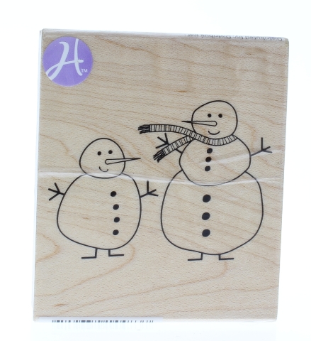 Hampton Art Jillibean Winter Snowman Snowmen Stick Figure Wooden Rubber ...