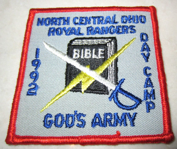N. Centrl Ohio 1992 Day Camp God'S Army Rr Royal Ranger Uniform Patch ...