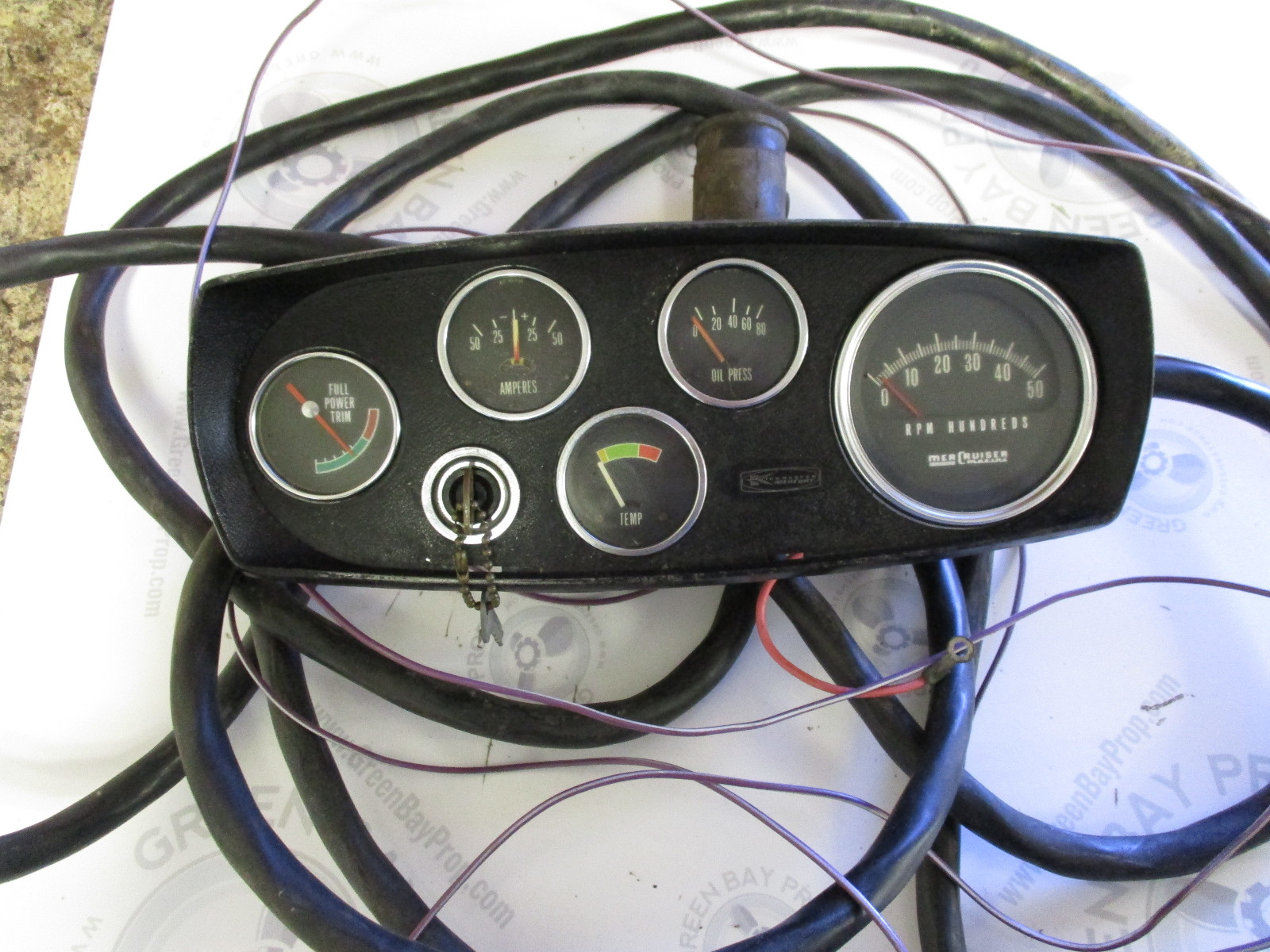 55194 Mercury Mercruiser Stern Drive Gauge Instrument Panel Assembly w ...