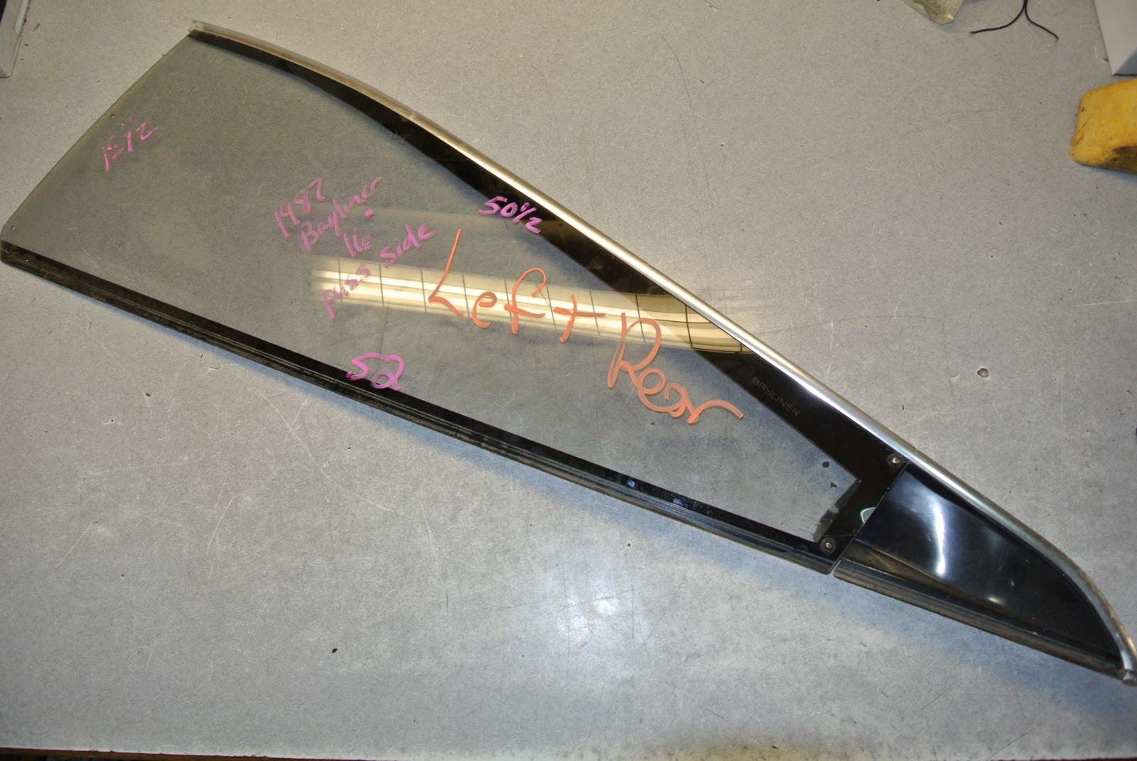 Bayliner capri left side glass window 1988 1987 | Green Bay Propeller ...