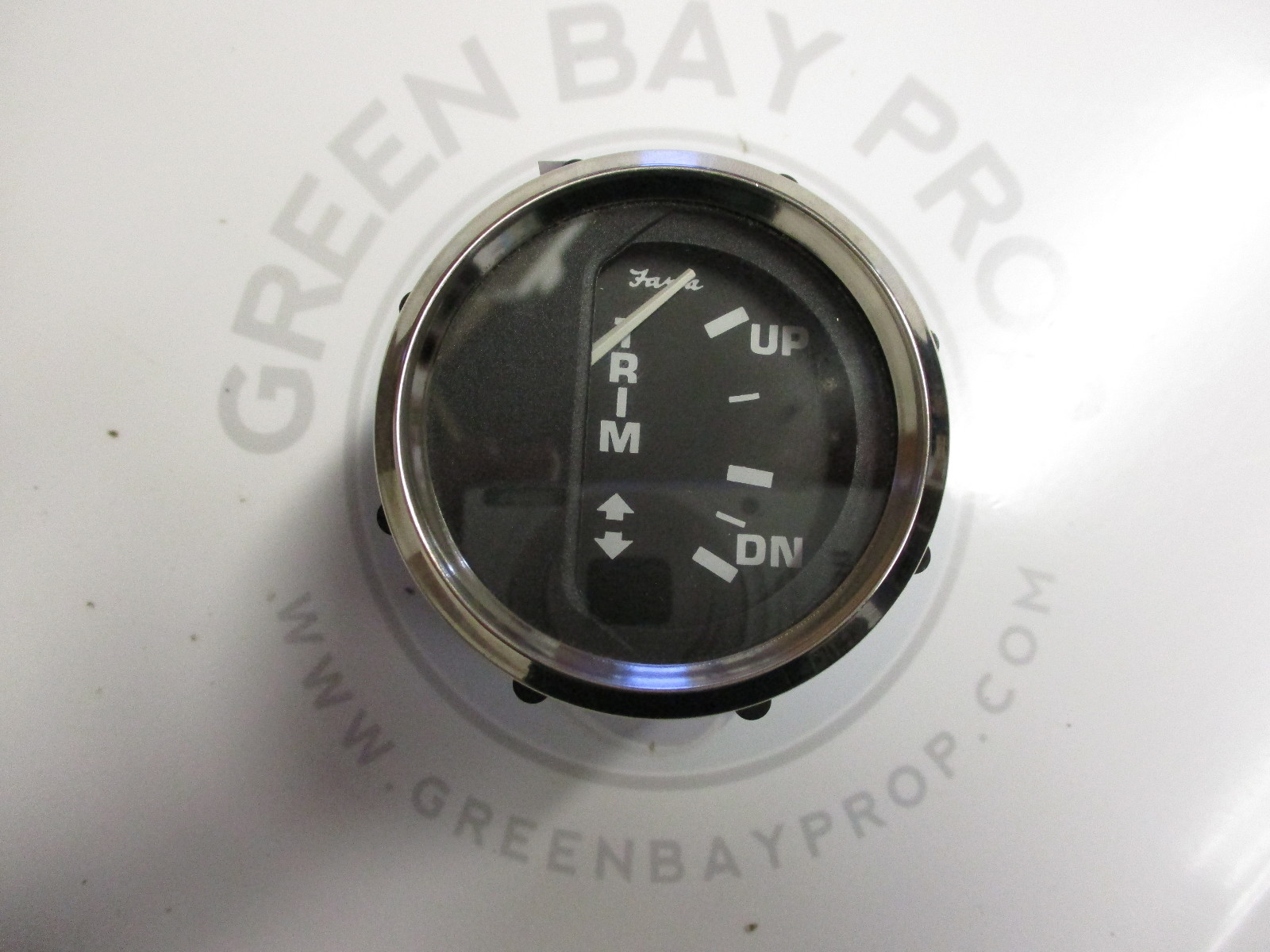 GP9436A Faria Marine Boat Trim Tilt 2" Dash Gauge Black/White Chrome ...