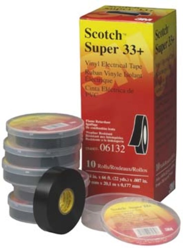 SCOTCH SUPER 33 PLUS VINYL PLASTIC ELECTRICAL TAPE-3/4" x 66' 1 Roll ...
