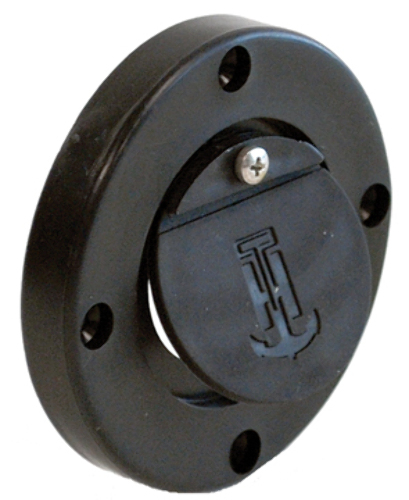 FLUSH MOUNT SCUPPER ADAPTER-Black w/Black Flapper | Green Bay Propeller ...