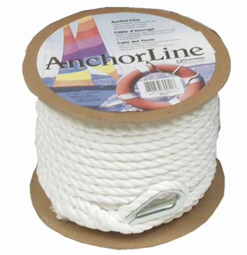 TWISTED NYLON ANCHOR LINE-1/2" x 100' | Green Bay Propeller & Marine ...