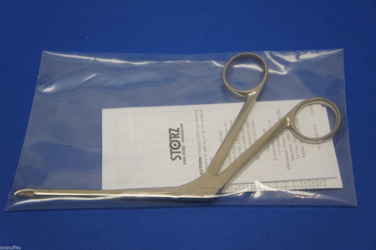 Karl Storz 449403 Slim Serrated Nasal Scissors, Curved Left, 10mm Blade ...