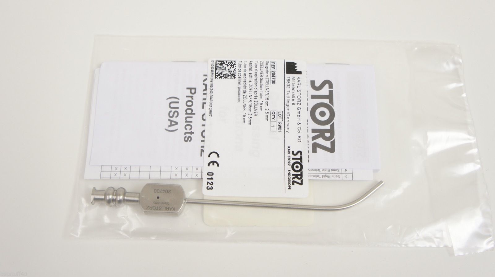 Karl Storz 204700 Zoellner Suction Tube with Luer-Lock 2.5mm x 15cm | eBay