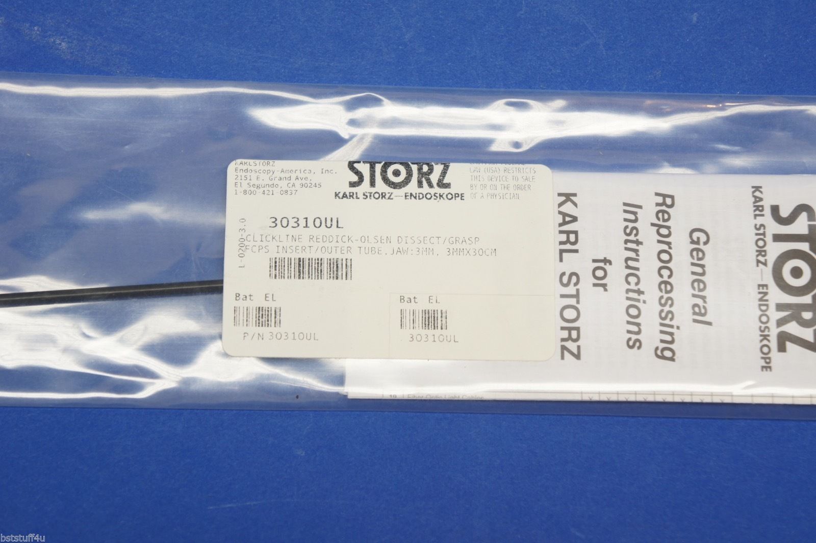 Karl Storz 30310UL Clickline Reddick-Olsen Dissect/Grasp Forceps Insert ...