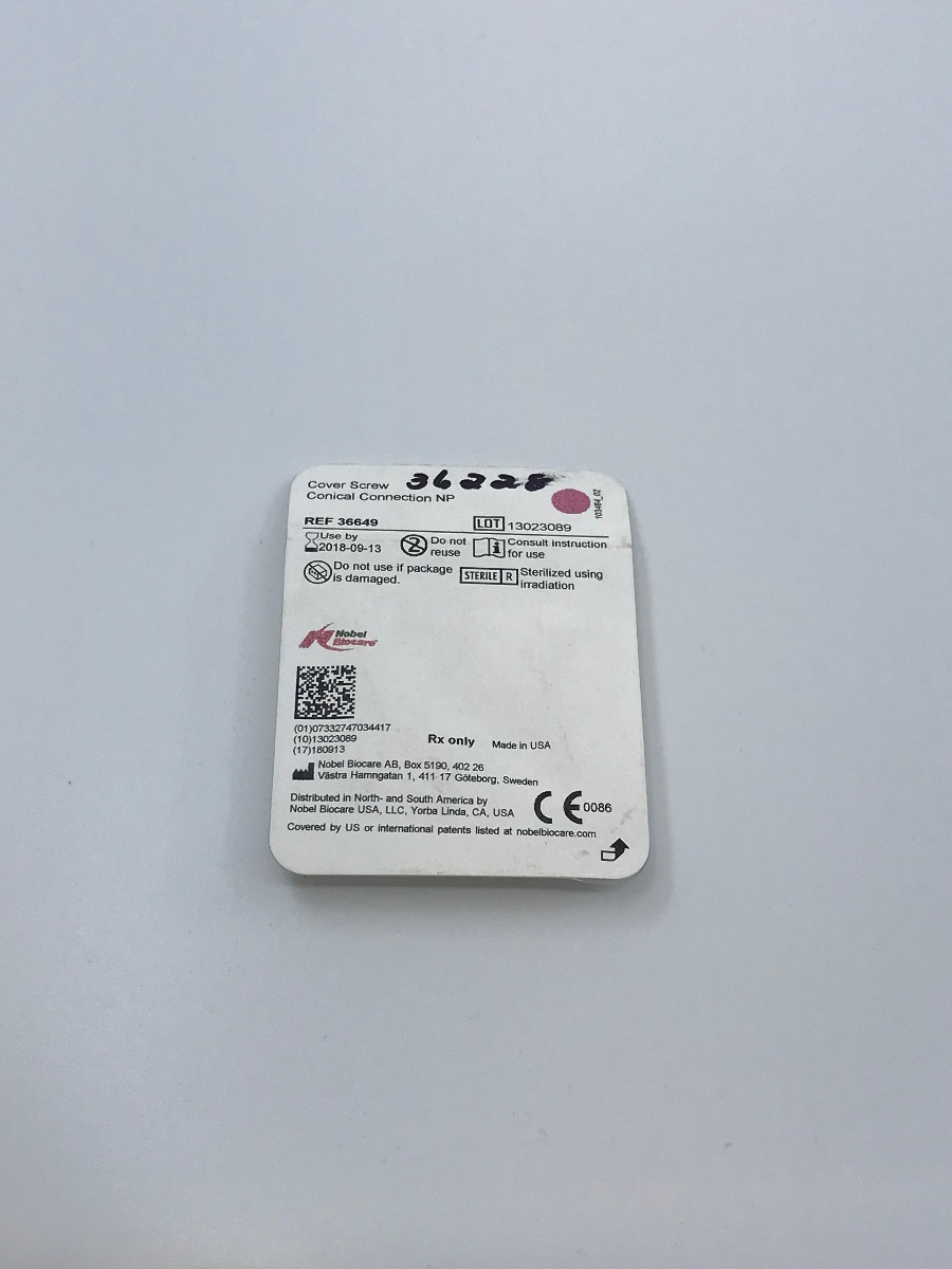 Nobel Biocare 36649 Cover Screw Conical Connection NP | eBay