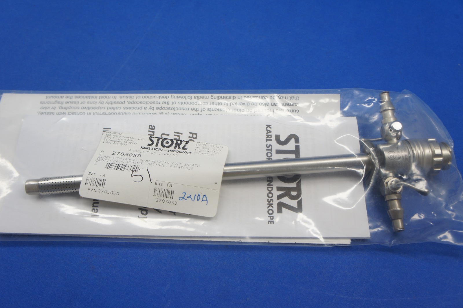 Karl Storz 27050SD 28Fr Resectoscope Sheath & 27050CB Inner Sheath | eBay