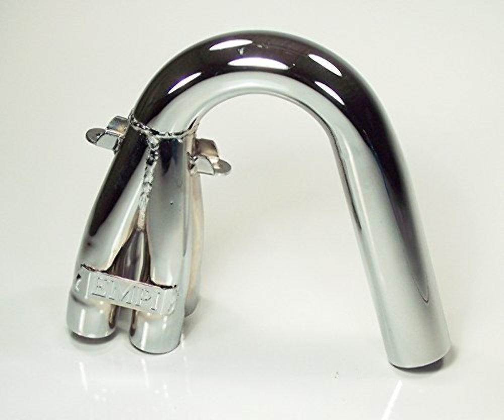 CHROME COLLECTOR, 1-1/2 U-BEND, dune buggy vw baja bug | Pirate Mfg