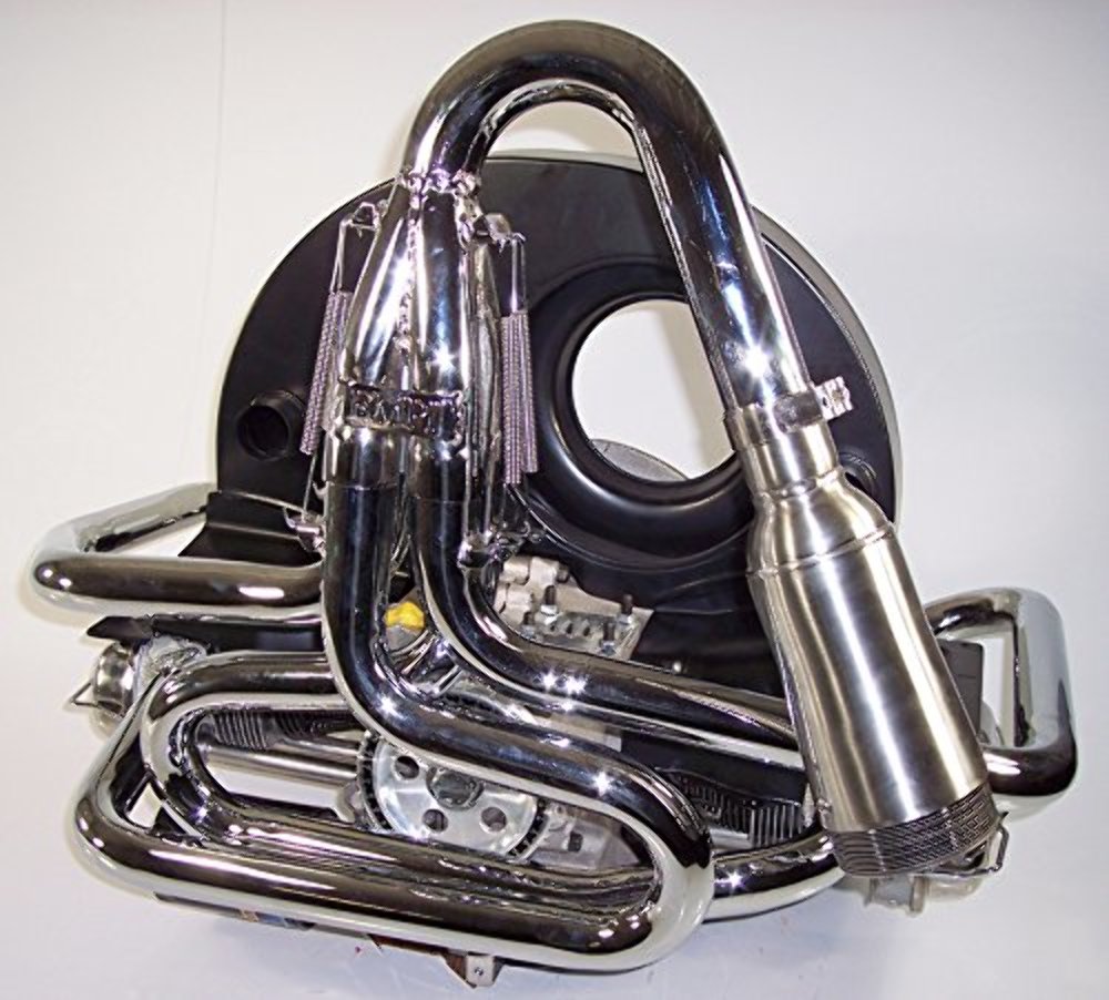 EMPI 3736 Spark Arrestor 10" STAINLESS Muffler W/o Mount - 4 Disc VW ...