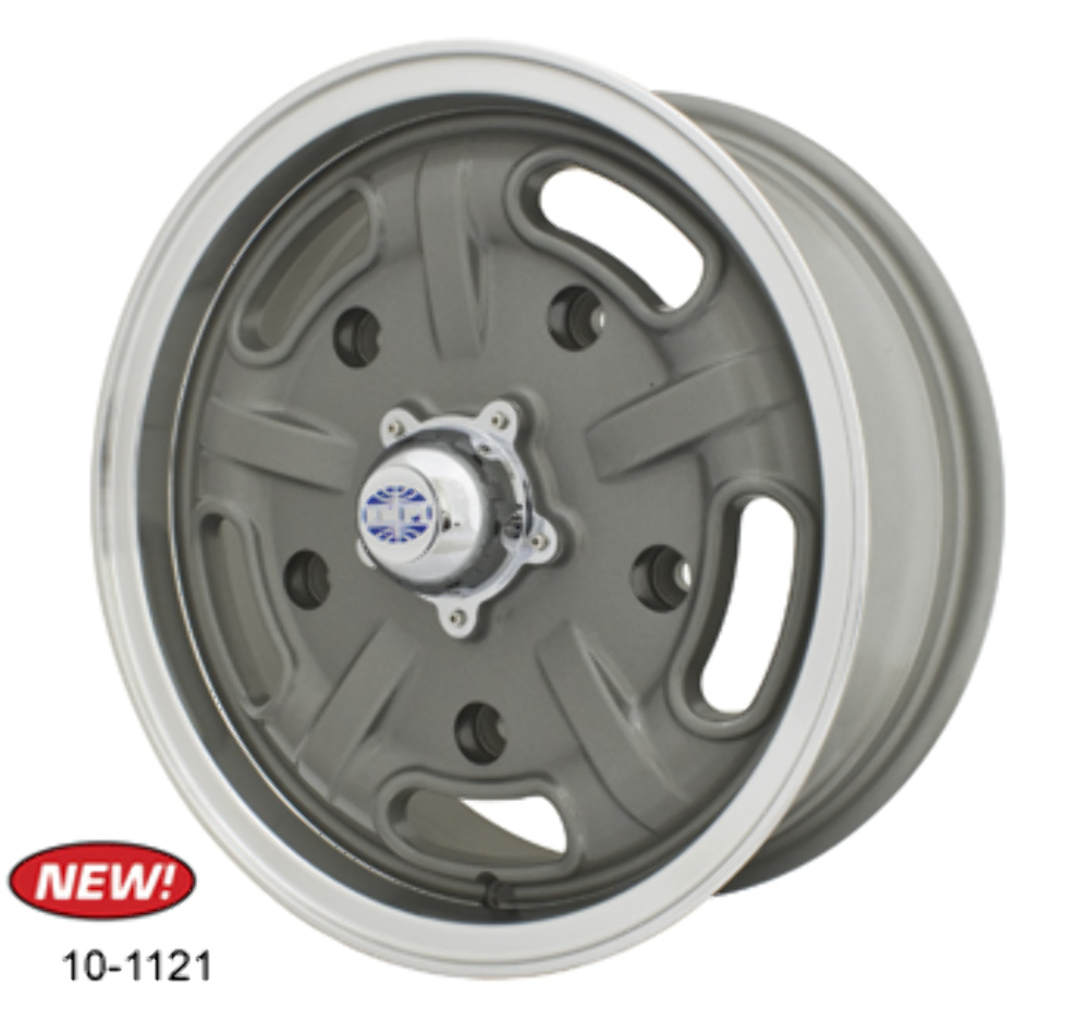 Corsa Wheel Gun Metal Grey w/ Polished Lip 15X5.5, 5X205 - VW Bug EMPI ...