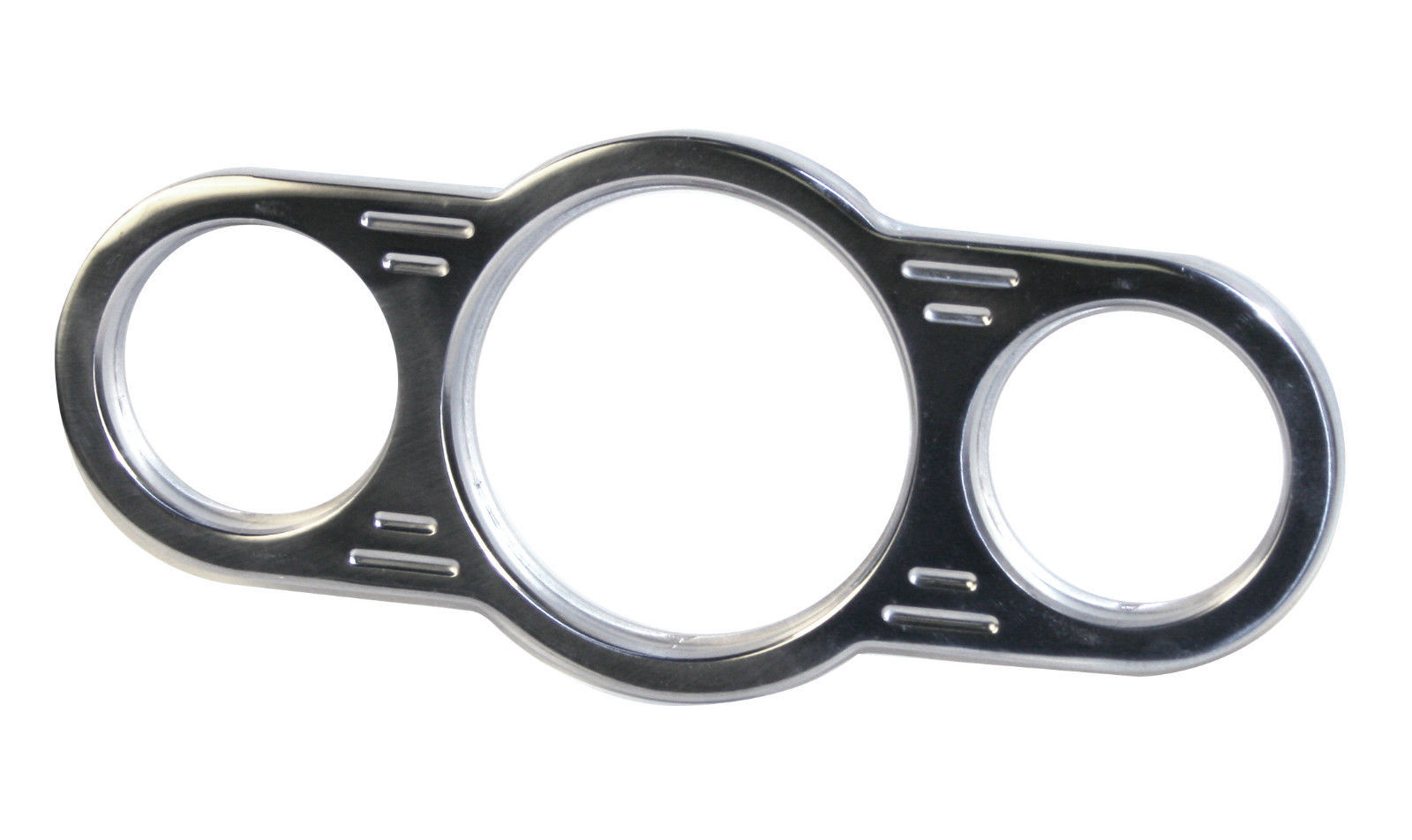 Billet Aluminum SATIN 3 Gauge Street Rod / Hot Rod Universal Gauge ...